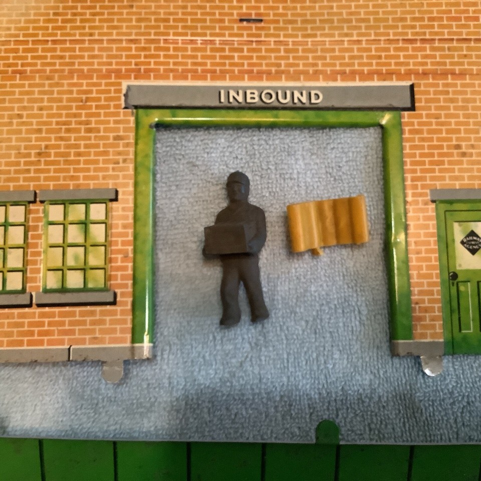 Marx Freight Terminal Tin Litho Train Station Toy Building Vintage ...