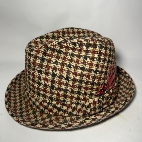 Vintage Resistol Fedora Dress Plaid Red Black 50s 60s | eBay