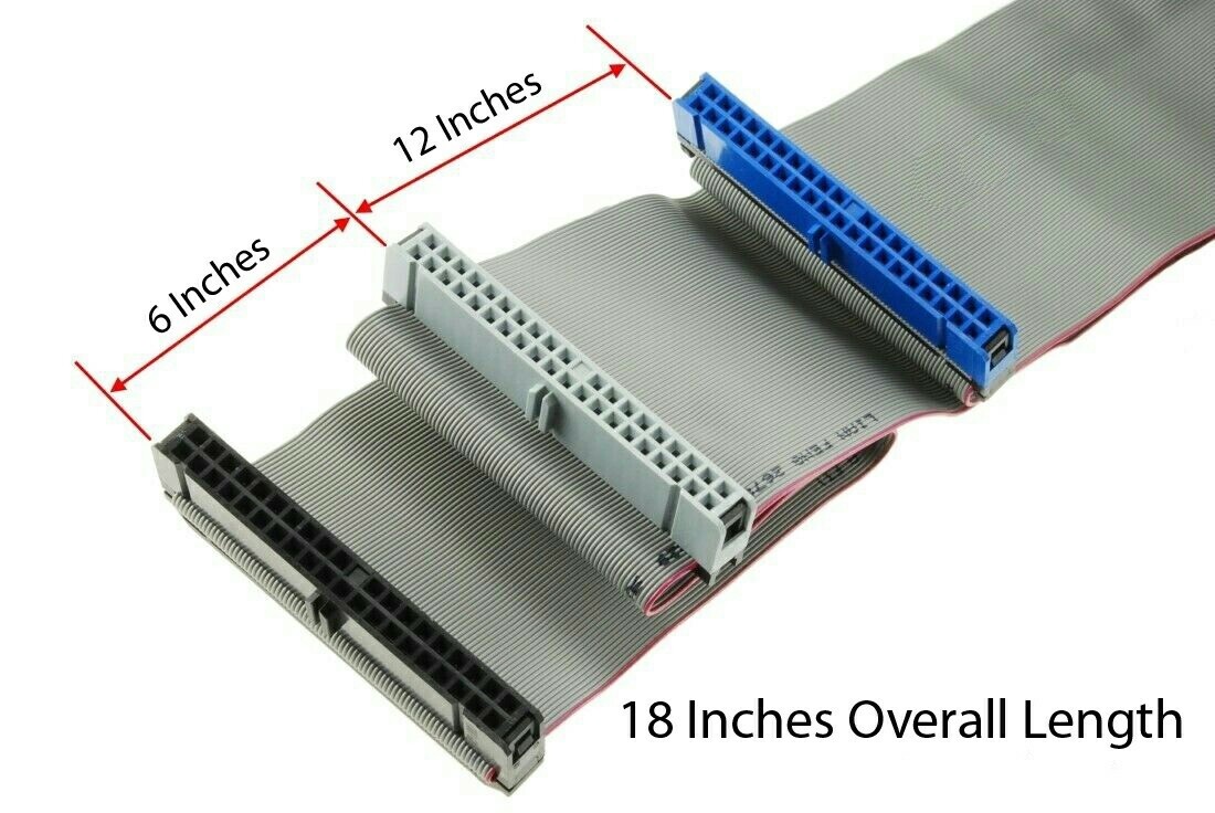 2x Sealed New MSI 18" Ultra ATA/133 40-Pin 80-Wire UDMA PATA IDE Ribbon ...