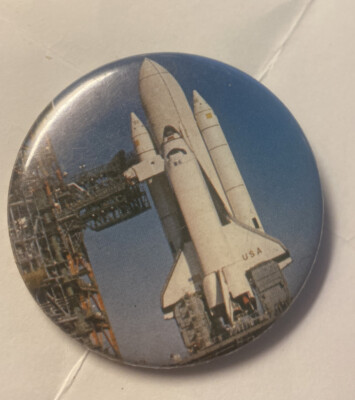 Vintage Space Shuttle Nasa Pinback Near Mint 2 1/2” Wide | eBay
