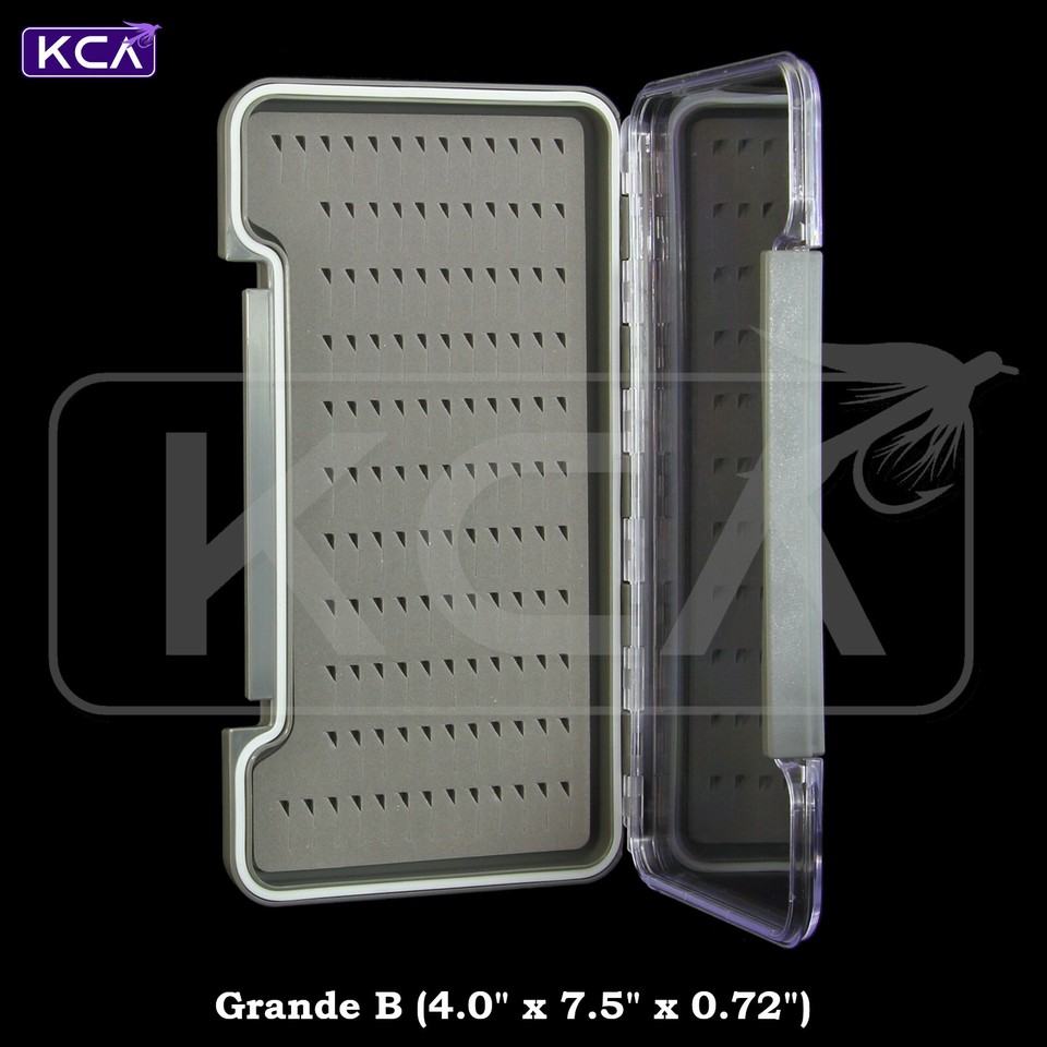 KCA Slim Fly Box, Waterproof, Clear Lid, 3 Sizes, 3 Inserts | eBay