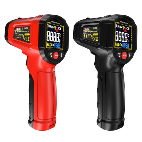 Digital Temperature Gun VA Reverse Color Screen Pyrometer Tester Meter ...