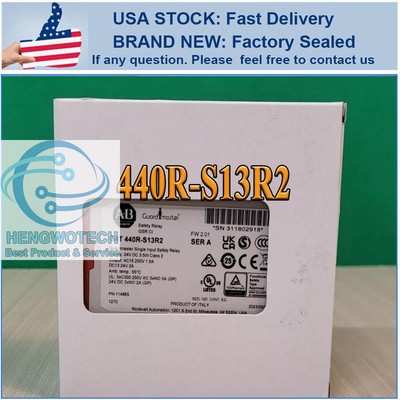Allen Bradley 440R-S13R2 Guardmaster Single Input Safety Relay 24V 2A ...