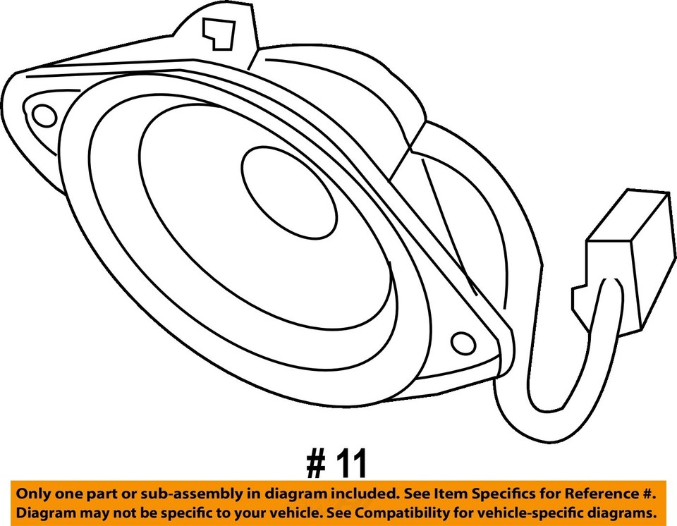 FORD OEM 09-19 Flex Instrument Panel Sound System-Rear Speaker ...