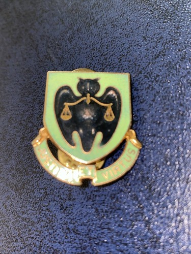Meyer NY Enamel BAT US Military Police School Unit Crest Justitia ET ...