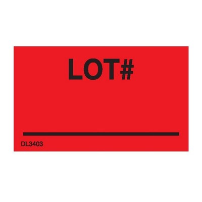 1-3/8" x 2" Lot # Labels (500 per Roll) | eBay
