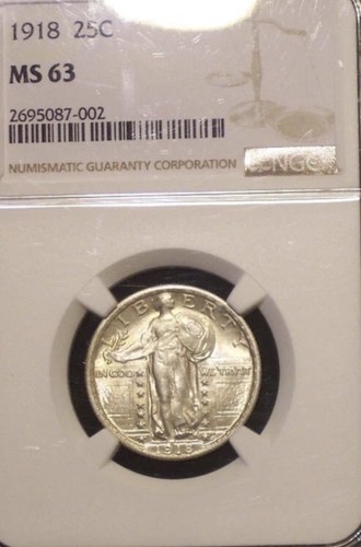 1918 STANDING LIBERTY QUARTER NGC MS63 | eBay