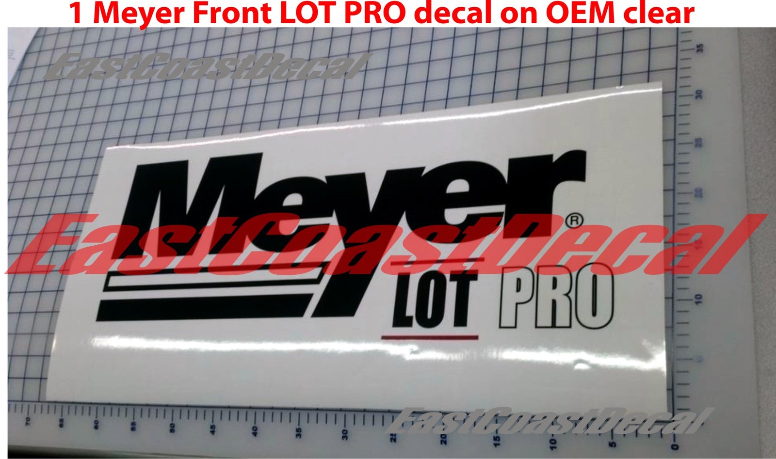 MEYER LOT PRO NEW Snow Plow Decal Clear Front Blade Replacement Decal ...