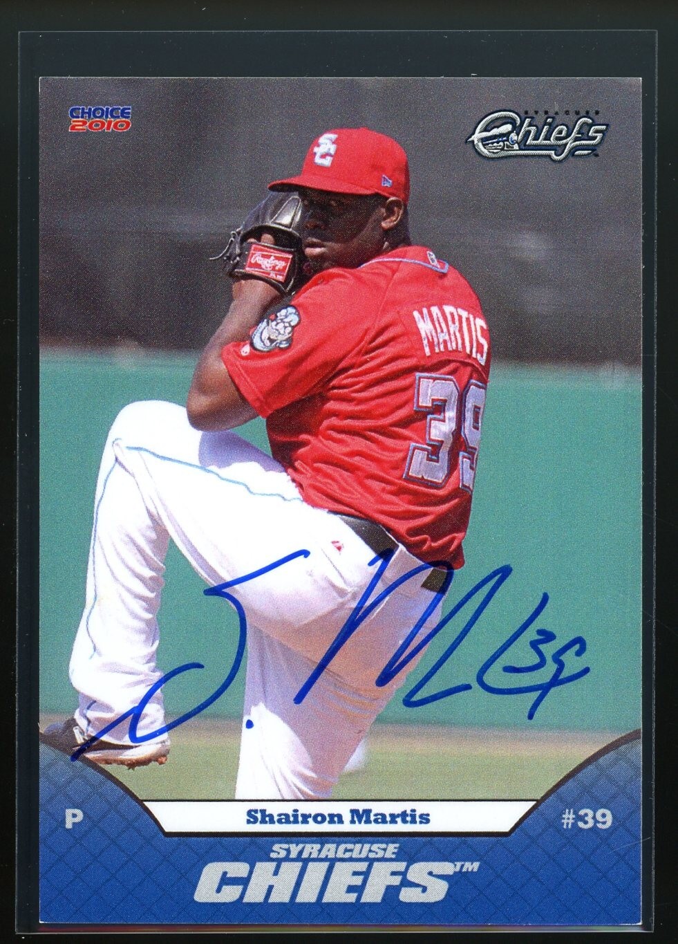 2010 Syracuse Chiefs SHAIRON MARTIS Signed Card autograph auto NATIONALS TWINS | eBay