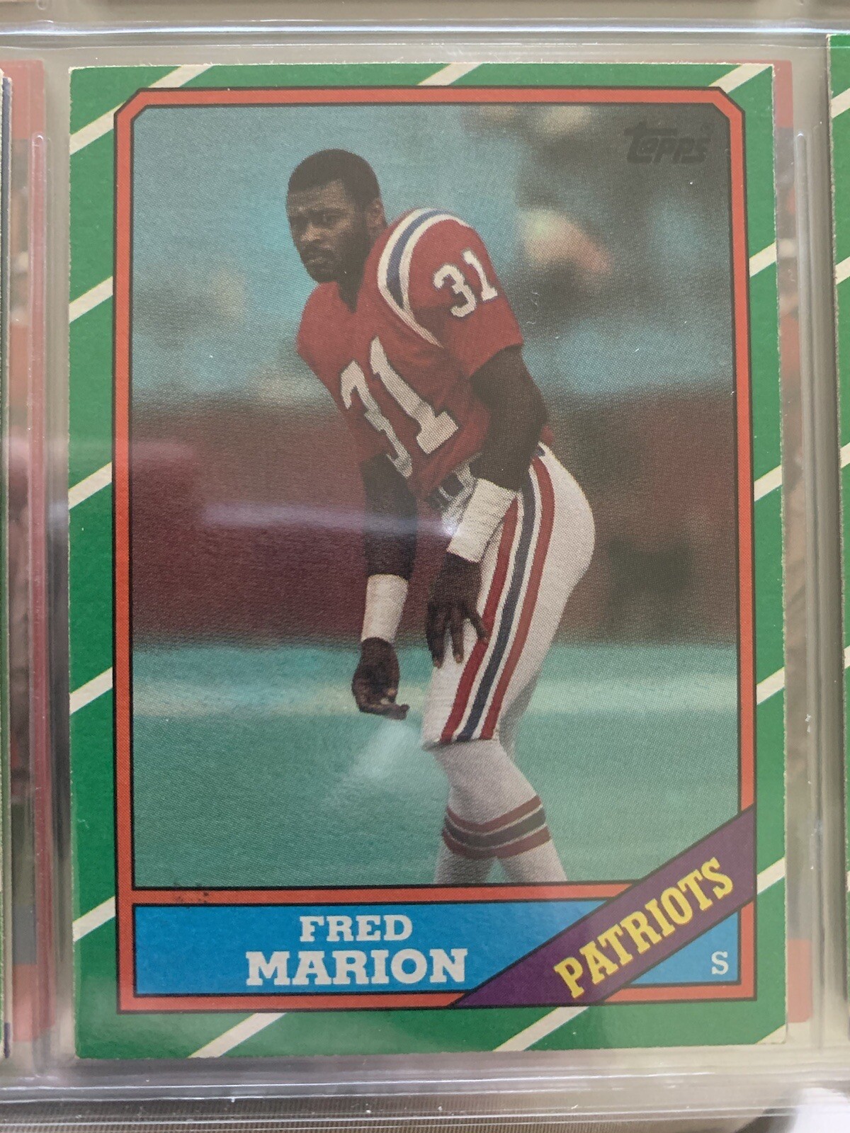 3 Fred Marion PATRIOTS football cards. 1 card autographed | eBay