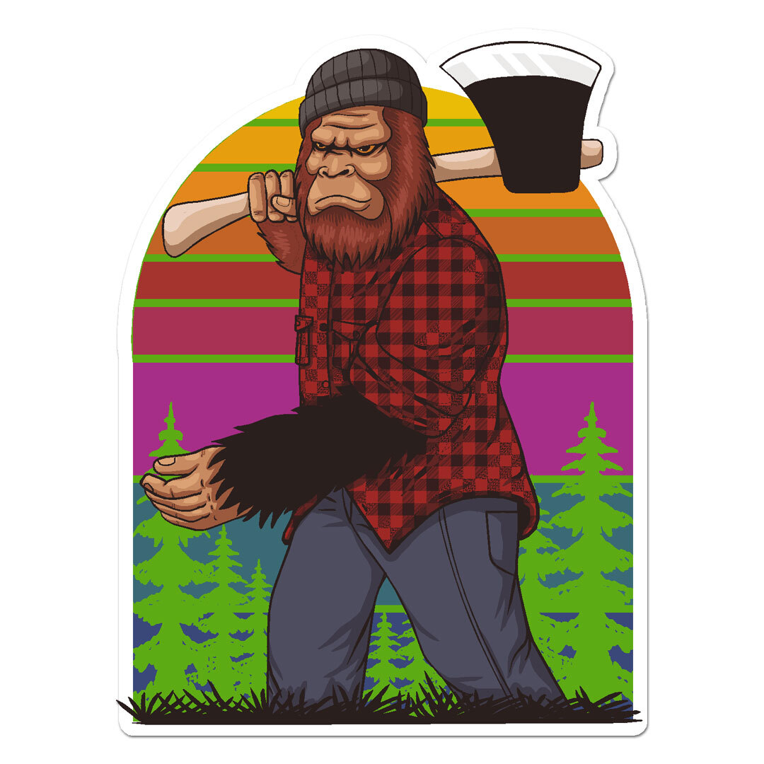 Bigfoot Axe Lumber Jack - Vinyl Decal Sticker - ebn7622 | eBay