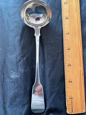 AMERICAN COIN SILVER LADLE 6 1/2" MONOGRAMMED WITH MAKERS MARK J&WM | eBay