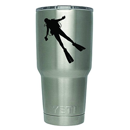 2 Pack- Scuba Diver Vinyl Decal Sticker (Decal ONLY Cup NOT Included ...