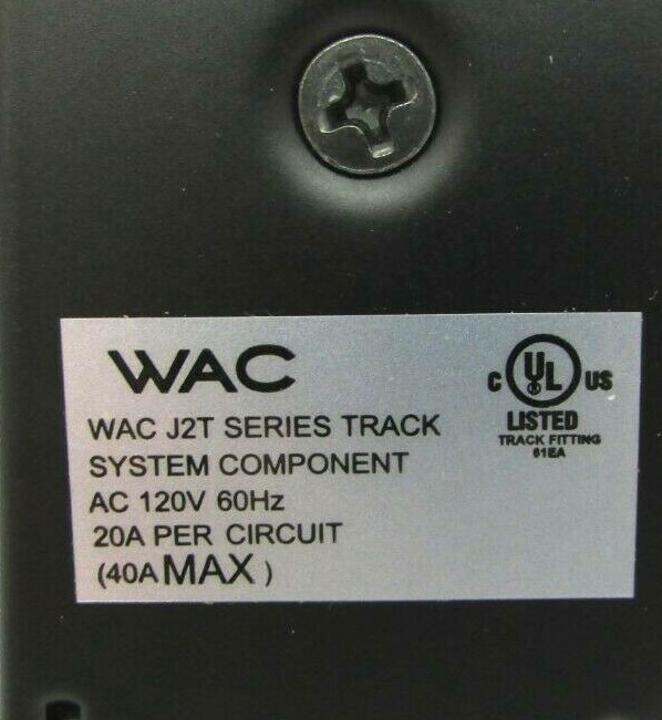 Wac Lighting J Track 2 Circuit Conduit End Feed Connector NEW Black J2 ...