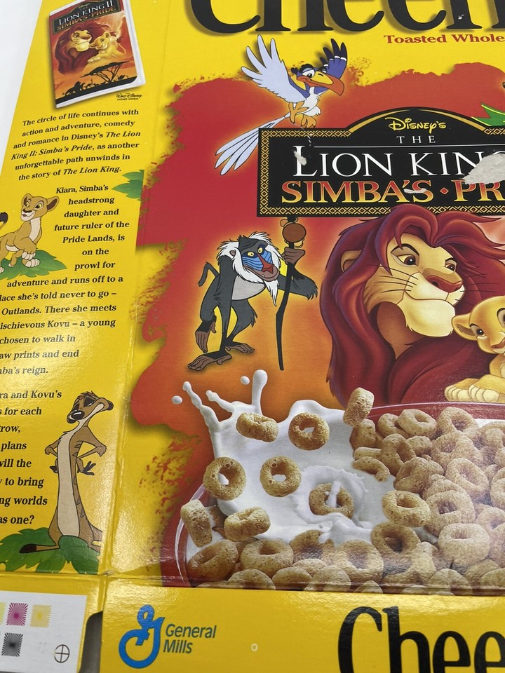 Vintage Cereal Box, CHEERIOS - DISNEY THE LION KING II General Mills S1 ...