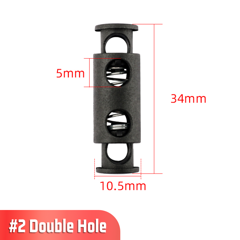 Single Double Hole Cord Lock Toggle Spring Buckle Rope Cord Lock Up End ...