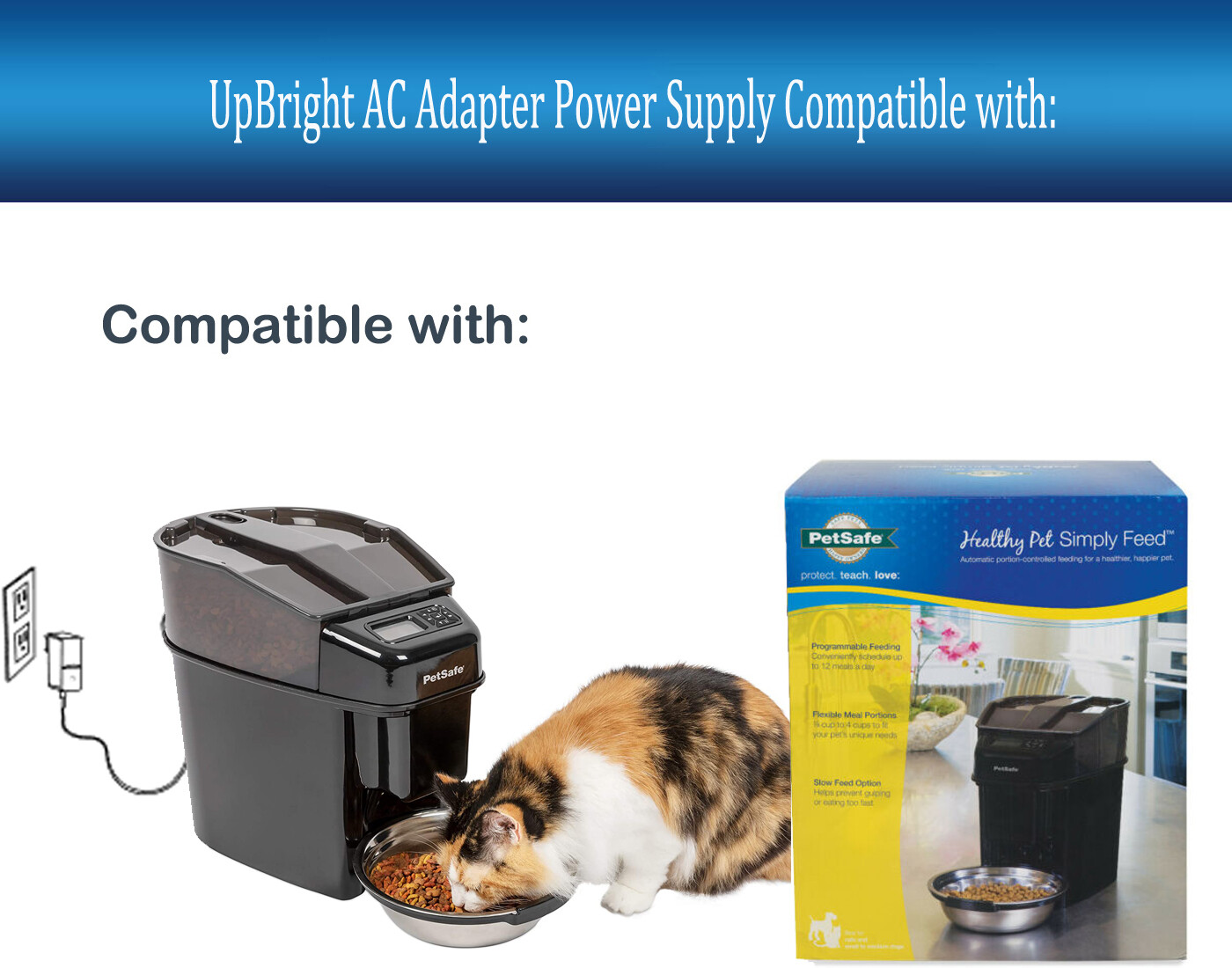 AC DC Adapter For PetSafe Healthy Pet Simply Feed Dog and Cat Automatic ...