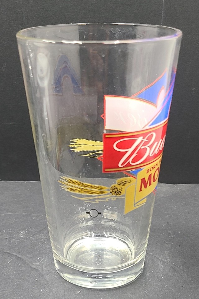 Rare Anheiser Busch Budweiser Beer Glass "Born From The Choicest ...