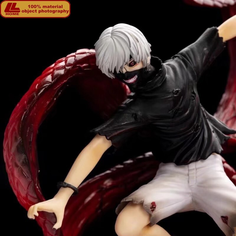 Anime Character Kaneki Ken Fight Two Heads Changeable Big Figure Statue ...