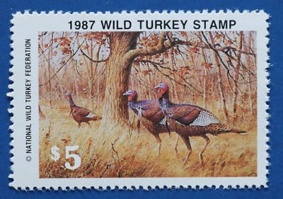 U.S. (NWTF12) 1987 National Wild Turkey Federation Wild Turkey Stamp | eBay