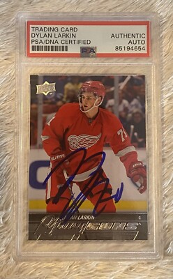 DYLAN LARKIN SIGNED 2015-16 UD YOUNG GUNS PSA AUTO DETROIT RED WINGS | eBay