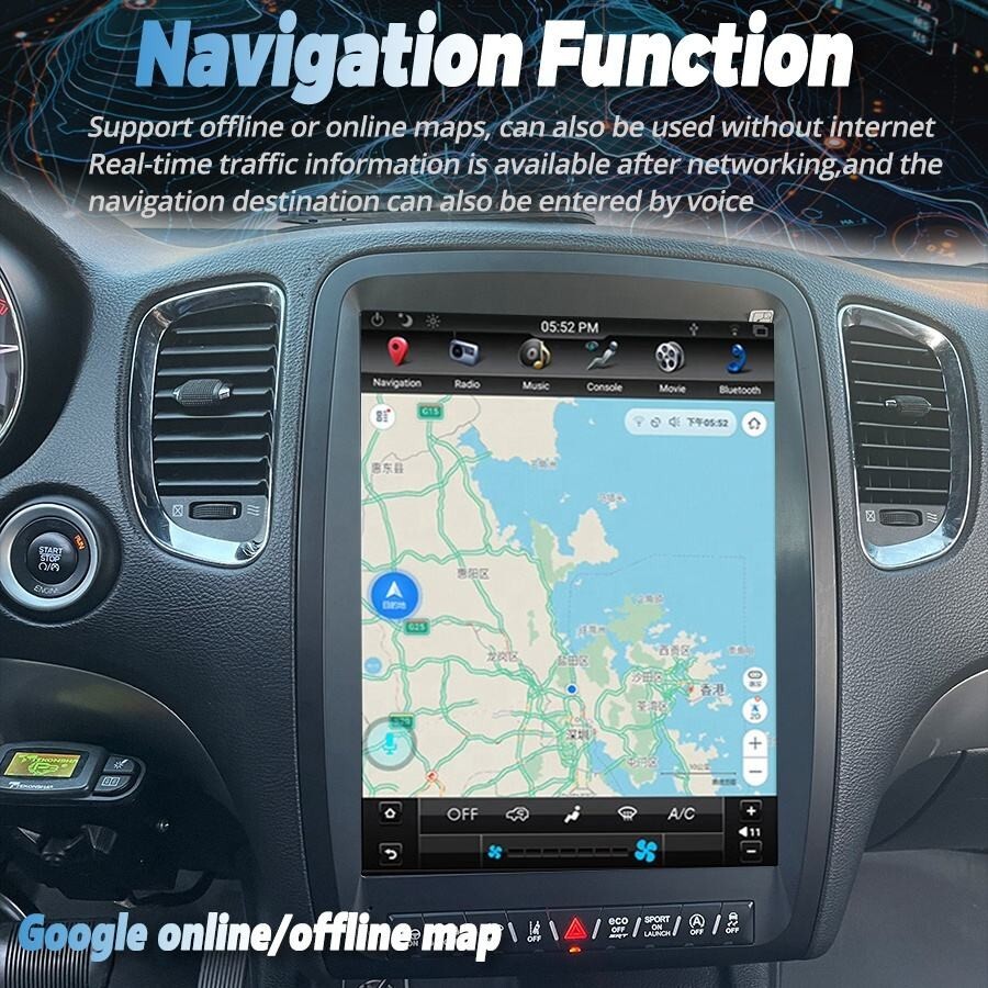 For Dodge Durango 2011-2020 Tesla Screen Carplay GPS Navi Android Radio ...