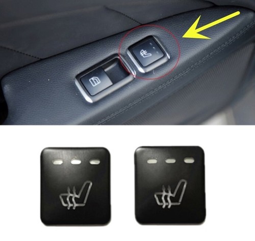 2x Matte Black Rear Seat Heating Button Cover Trim Fits 10-16 W212 E350 ...