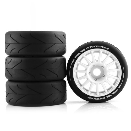 Off-Road Rally Car white Tires 103*40*80mm 4pcs Replacement H9Z8 | eBay ...