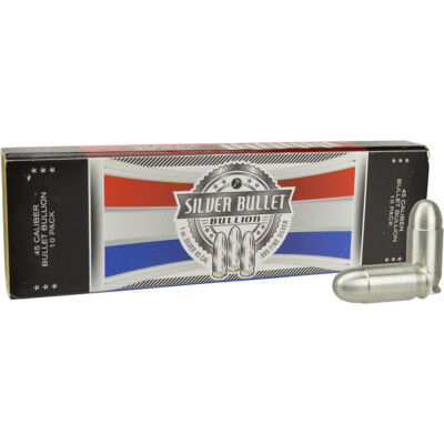 1 oz Silver Bullet .45 Caliber - .999 Fine - Box of 10 | eBay