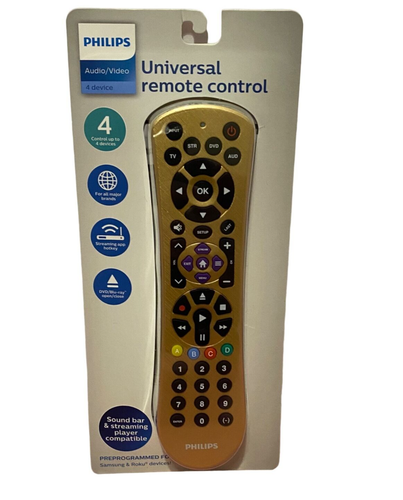 NEW Phillips Universal Remote Control Sound Bar Streaming Player Audio ...