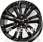 24" gloss black OE 5666 replica 84346100 rims fits GMC Sierra Yukon ...