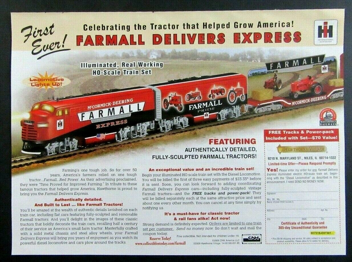 2009 Hawthorne Village FARMALL EXPRESS TRAIN SET Magazine Ad | eBay