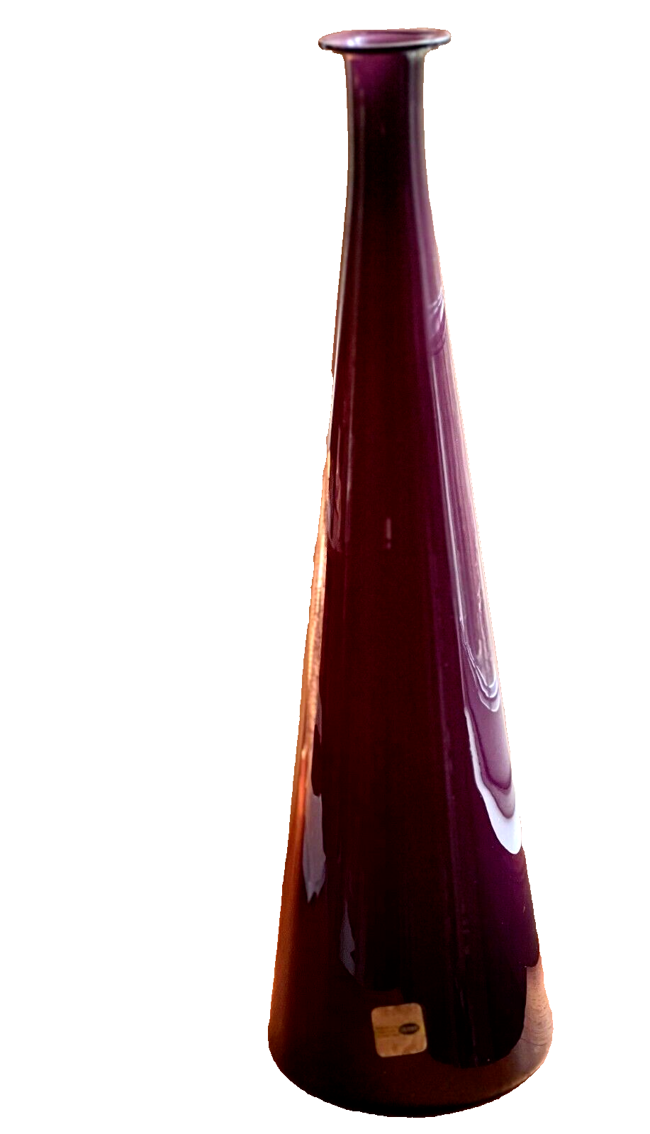 Vintage Midcentury Raymor cased glass vase Amethyst color 20" tall | eBay