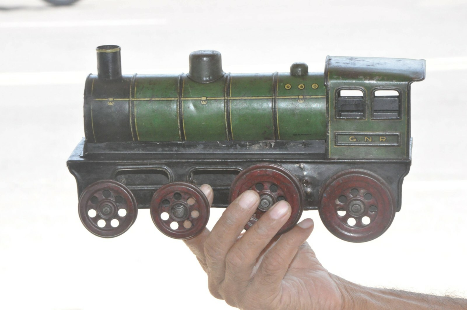 Vintage Wind Up Litho GNR Green & Black Train Engine Tin Toy, Germany ...