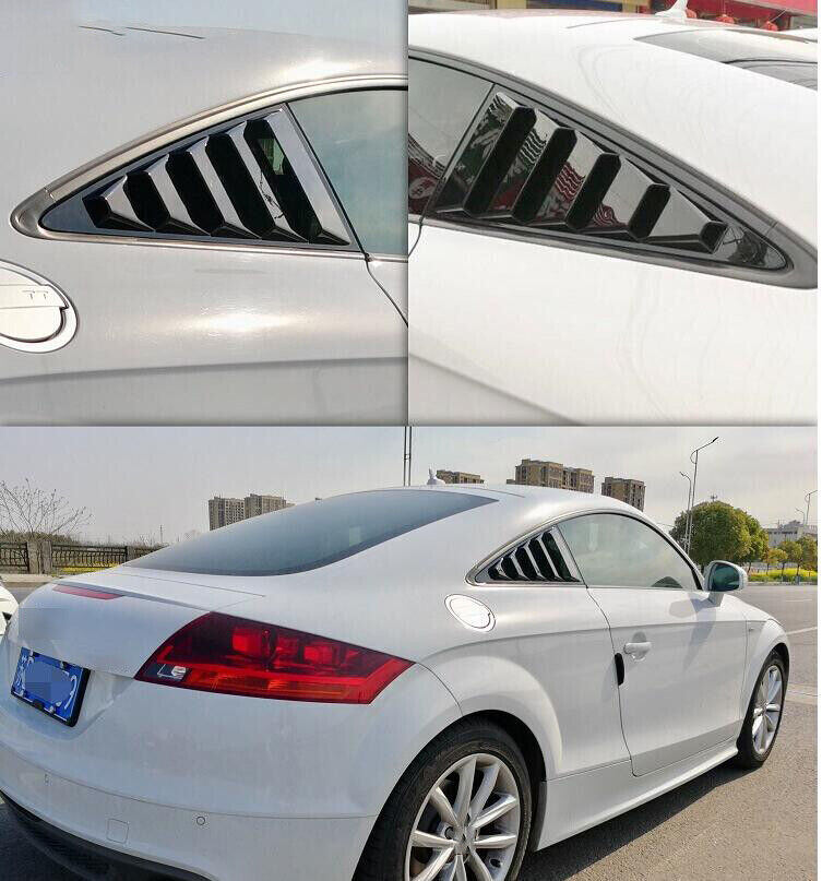 Glossy Black Quarter Window Louver Shutter Cover Trim 2pcs For Audi TT ...
