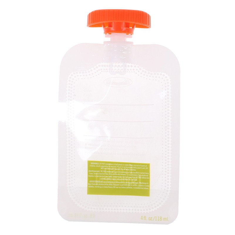 10PCS Resealable Fresh Squeezed Pouches Baby Weaning Food Puree ...