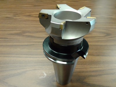 4" 75 degree indexable face shell mill, milling cutter, CAT50, APKT ...