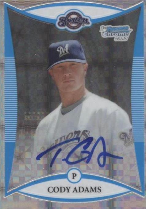2008 Bowman Draft Picks & Prospects - Prospects Cody Adams #BDPP123 ...