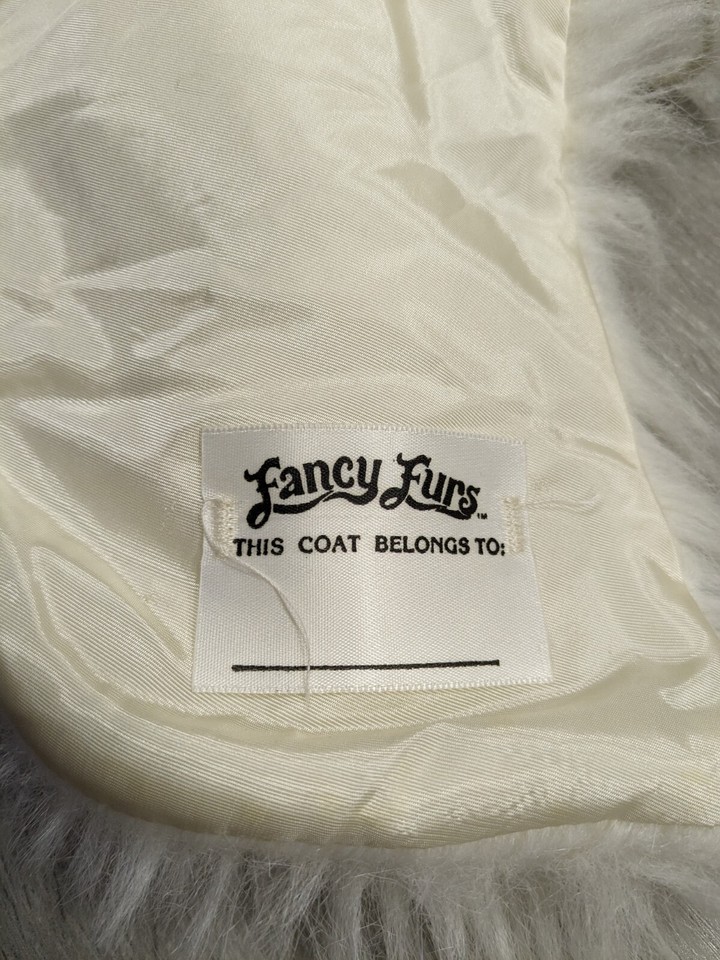 Vintage Fancy Furs 16-18" Doll White Fur Coat (Cabbage Patch, Etc) | eBay