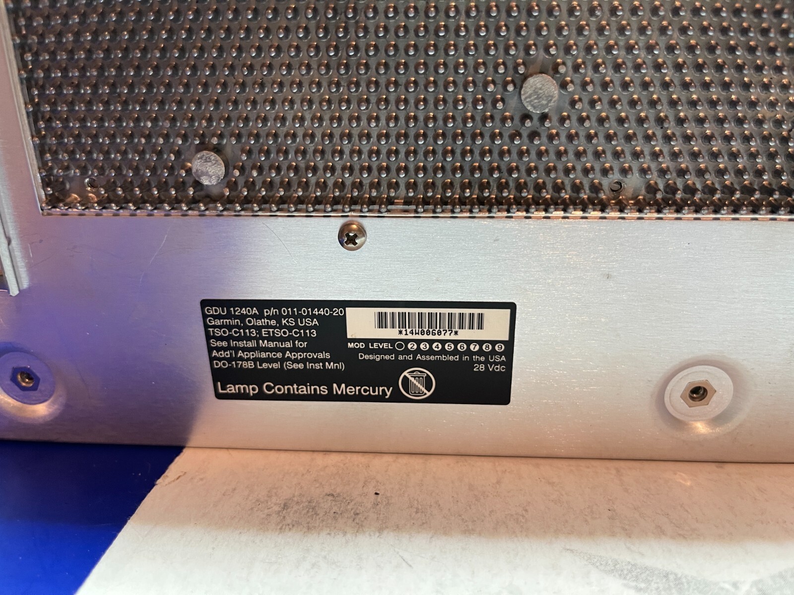 GARMIN GDU 1240A MULTI-FUCTION /PRIMARY FLIGHT DISPLAY P/N 011-01440-20 ...