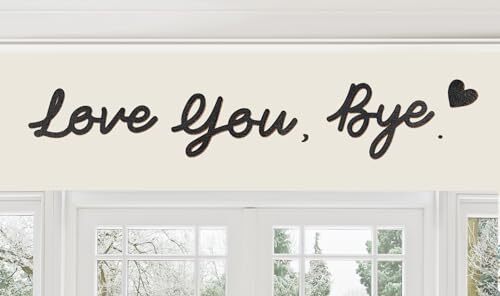Love You Bye Wooden Home Decor Black Wooden Boho Wall Decor 31.5” Wall ...