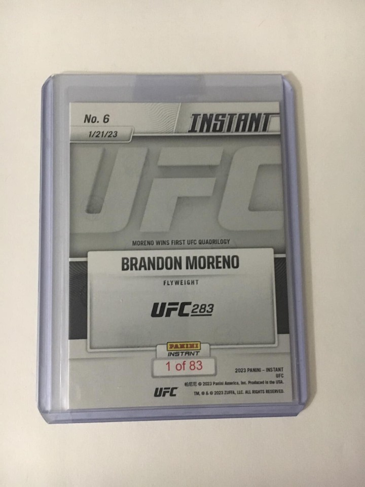 2023 PANINI UFC INSTANT #6 BRANDON MORENO WINS FIRST UFC QUADRILOGY 83 ...