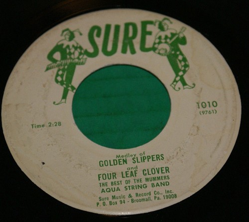 Aqua String Band 45 rpm Sure Record Company 1960s Golden Slippers New ...