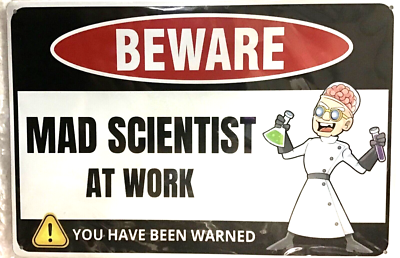 Mad Scientist Memes Caution Mad Scientist At Work" Poster For Sale By