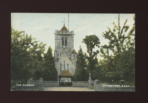 Kent SHIPBOURNE The Church religion c1908 PPC local publisher A.N ...