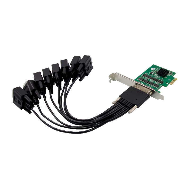 PCI-E to 8 Port RS232 Serial Adapter Multiport Serial Controller ...