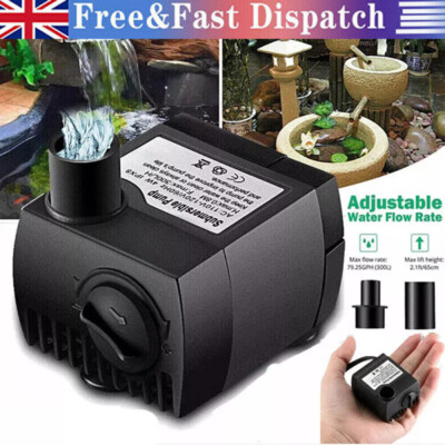Electric Water Feature Pump Small Fountain for Outdoor Garden Fish Pond ...