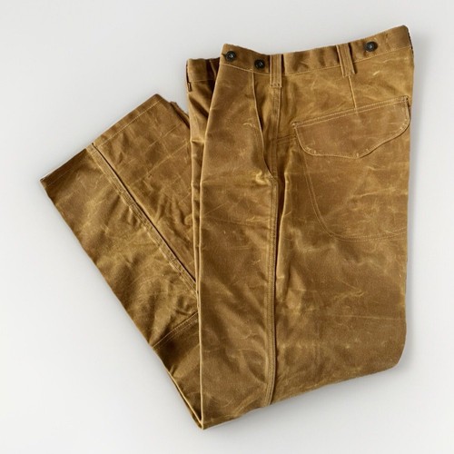 New Filson Oil Finish Tin Pants MADE IN USA DarkTan Sz 34 | eBay