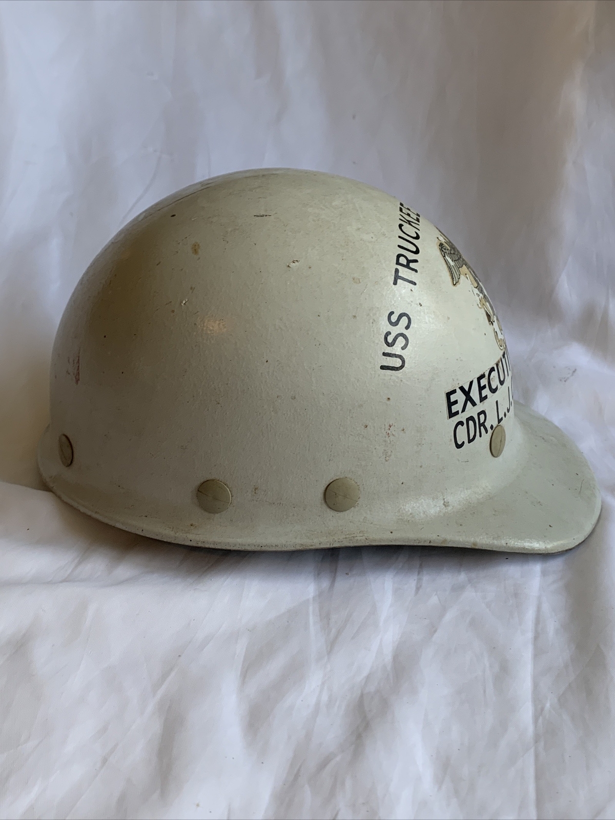USS Truckee AO-147 Executive Officer Superglas Hard Hat Vintage US Navy ...