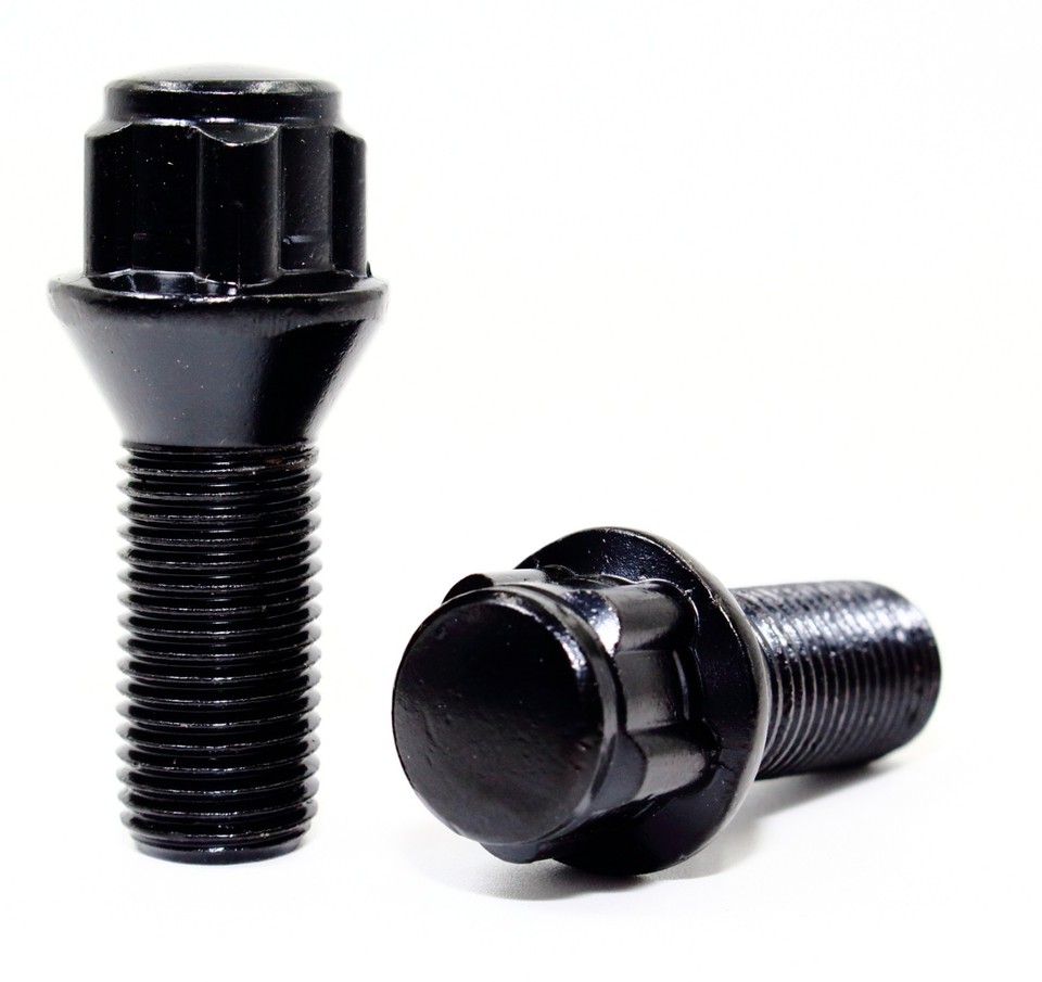 4 14x1.25 28mm Black Wheel Locks for BMW 528i 535i 550i M5 740i 750i X3 ...